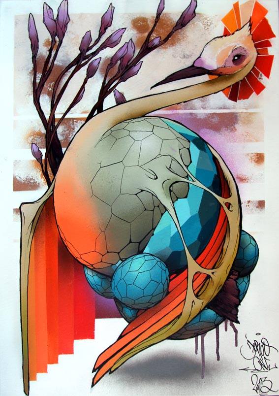 THE STUDIO WORK OF GRAFFITI & FINE ARTIST JEROO