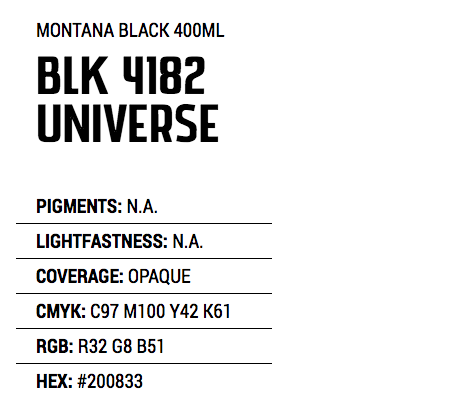 BLACK 4182 UNIVERSE - Color shade out of Montana BLACK