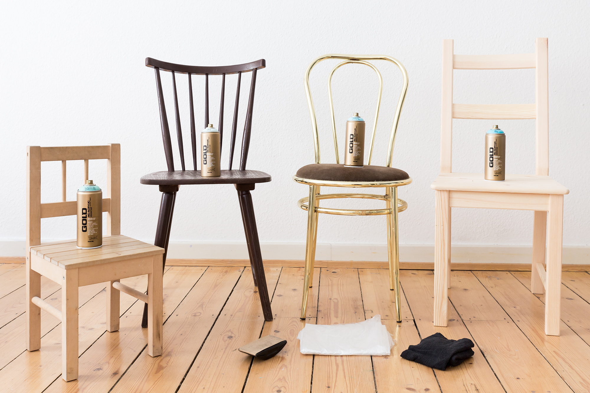 DIY PROJECT NICESTTHINGS: OMBRÉ CHAIRS & MONTANA GOLD
