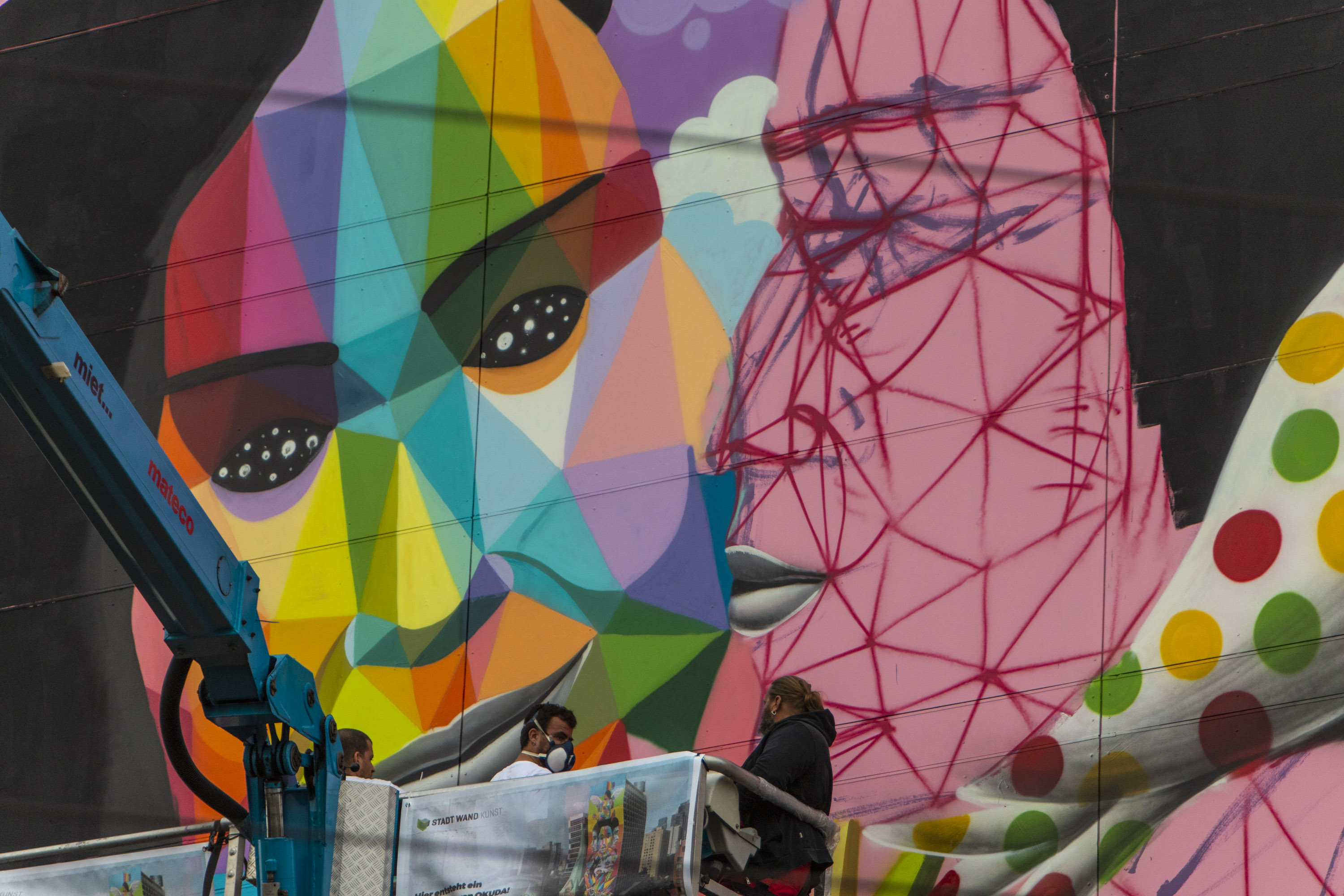 OKUDA Mural for STADT.WAND.KUNST by Spanish Street Artist Okuda